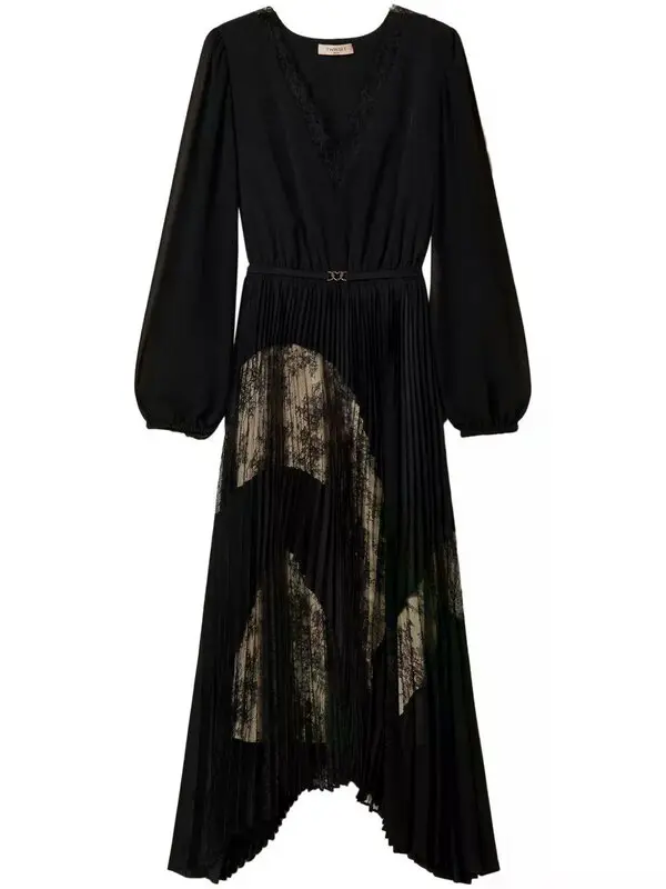 TWINSET Pleated Georgette Dress