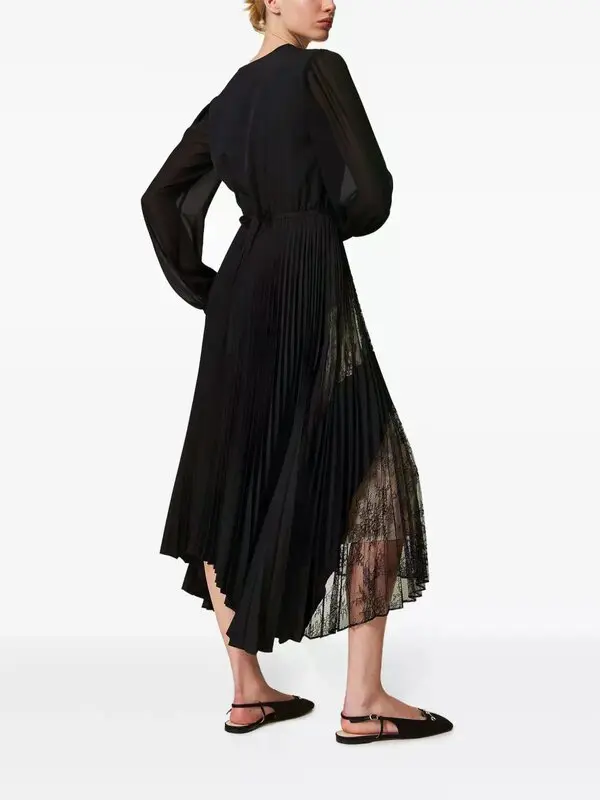 TWINSET Pleated Georgette Dress