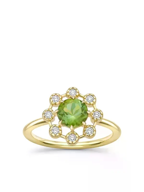 DINNY HALL 14k Yellow Tourmaline, And Diamond Ring - Gold