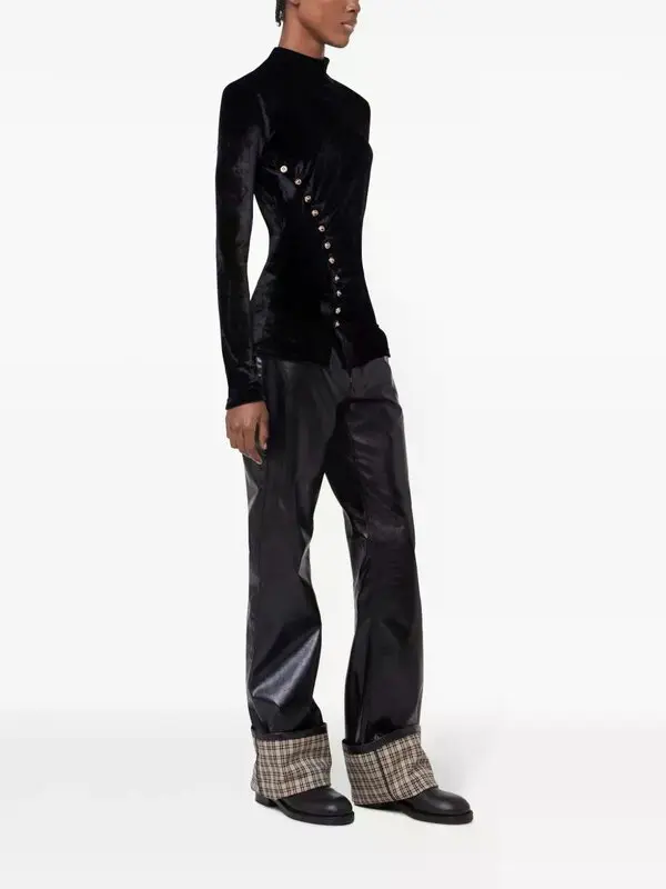 Rabanne Draped Velvet Top