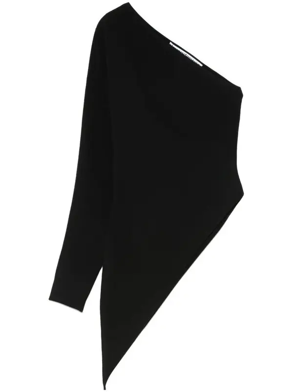 Alexander Wang Asymmetric Long-sleeve Top - Black