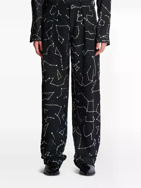Balmain Constellation Embroidered Trousers
