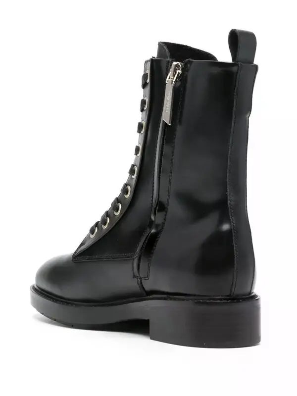 Calvin Klein Logo-plaque Leather Boots