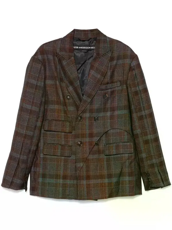 Andersson Bell Soe-check Double-breasted Blazer