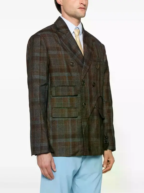 Andersson Bell Soe-check Double-breasted Blazer