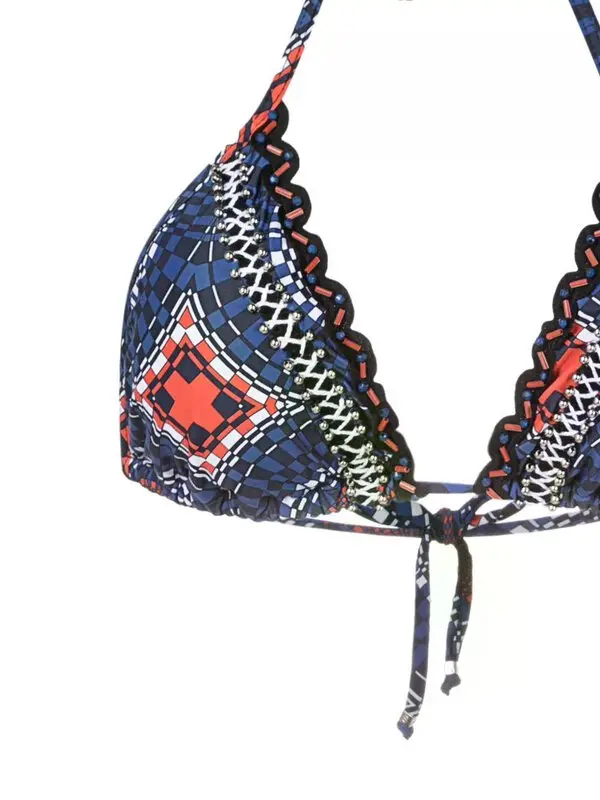 AMIR SLAMA Embroidered Triangle-cup Bikini