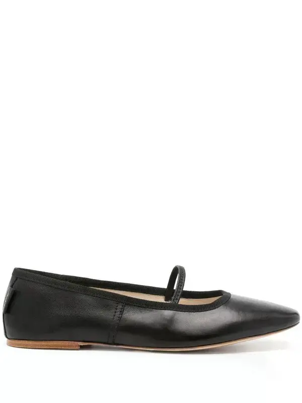 A.p.c. Ballerina Flats With Grosgrain Ribbon Detail - Black