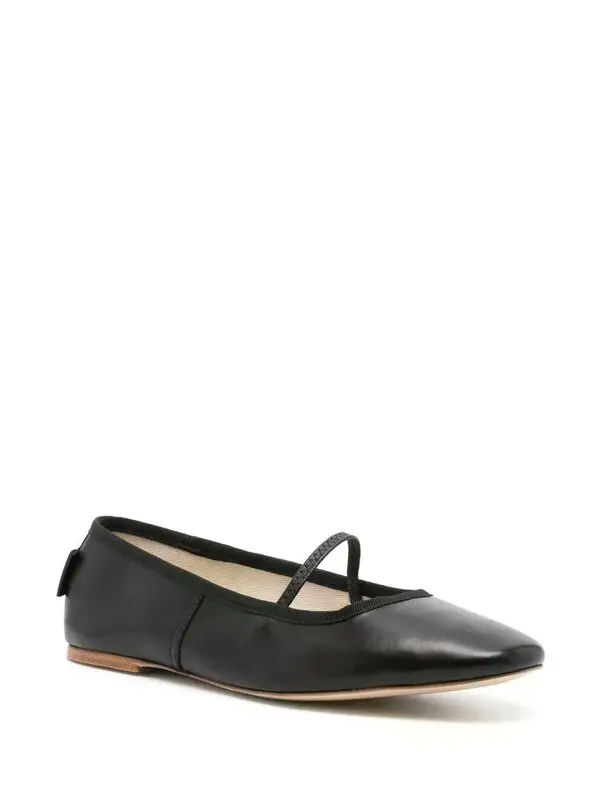 A.p.c. Ballerina Flats With Grosgrain Ribbon Detail - Black