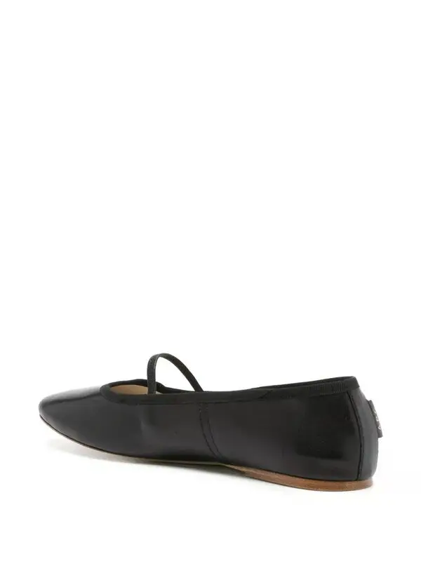 A.p.c. Ballerina Flats With Grosgrain Ribbon Detail - Black