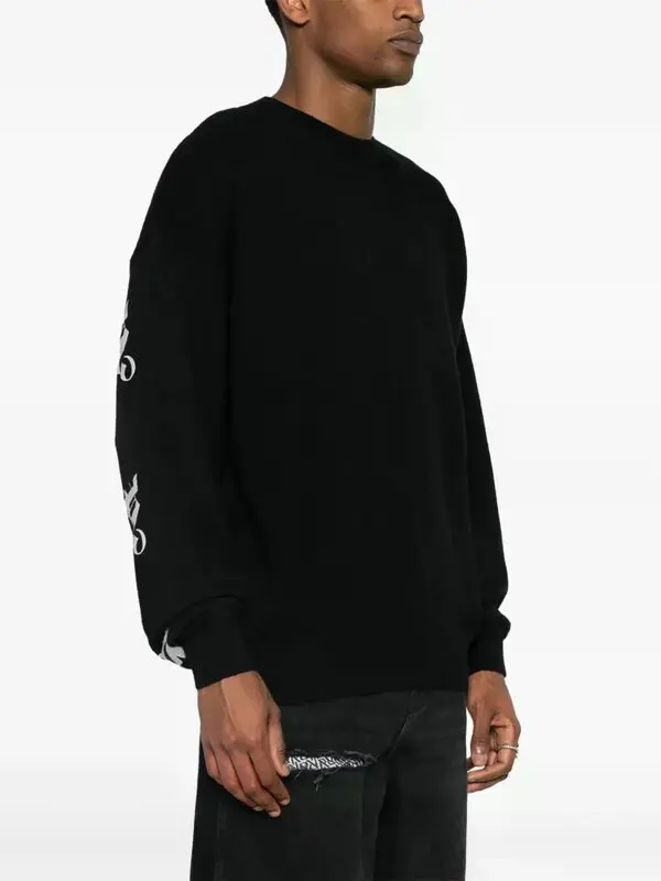 Palm Angels Monogram-print Crew-neck Jumper