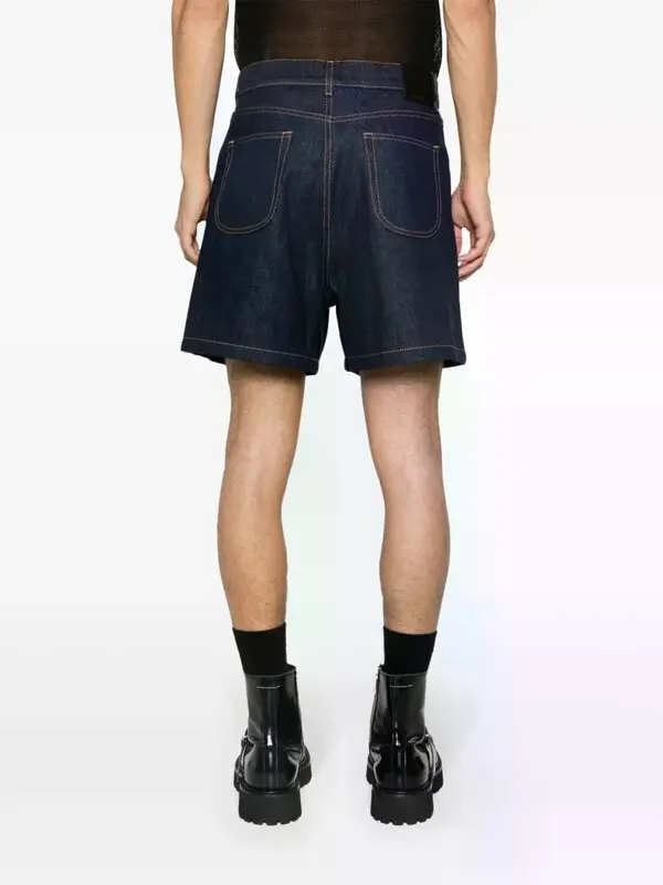 Off-White Logo-patch Cotton Denim Shorts