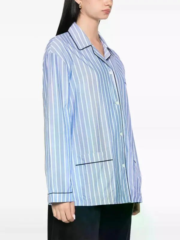 Prada Striped Cotton Poplin Shirt