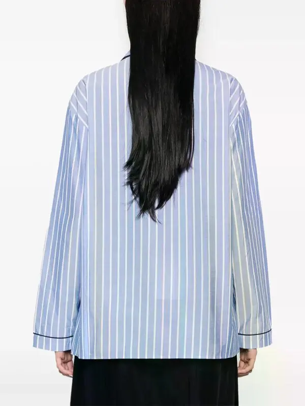 Prada Striped Cotton Poplin Shirt