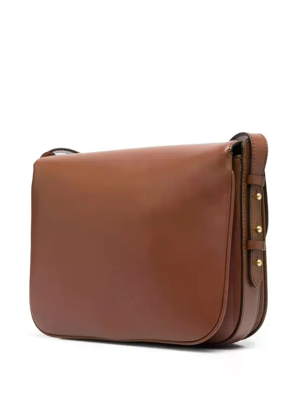Soeur Leather Shoulder Bag - Brown
