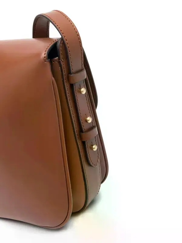 Soeur Leather Shoulder Bag - Brown