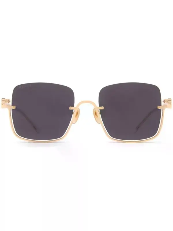 Gucci Square-frame Tinted Sunglasses - Gold
