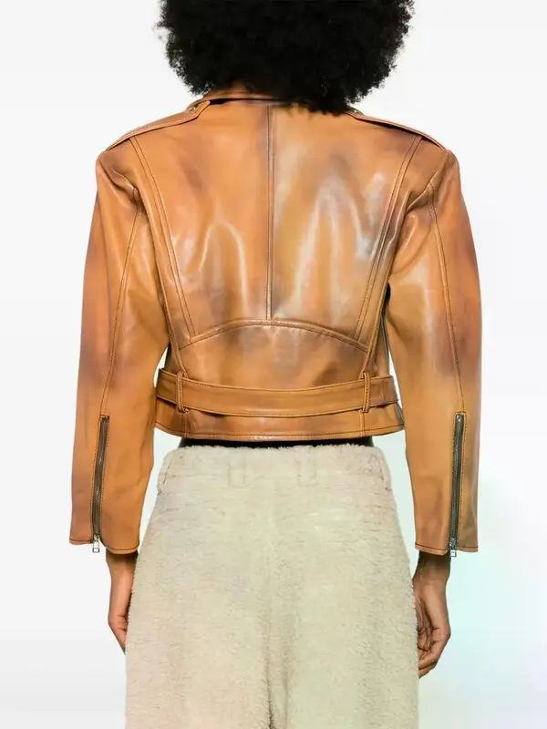 Giuseppe Di Morabito Spray-paint Effect Biker Jacket