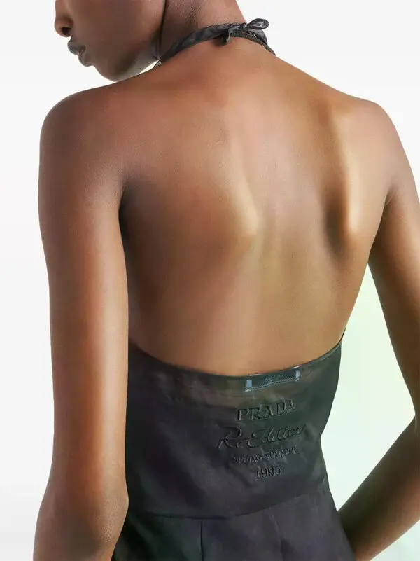 Prada Re-edition 1995 Organza Halterneck Dress