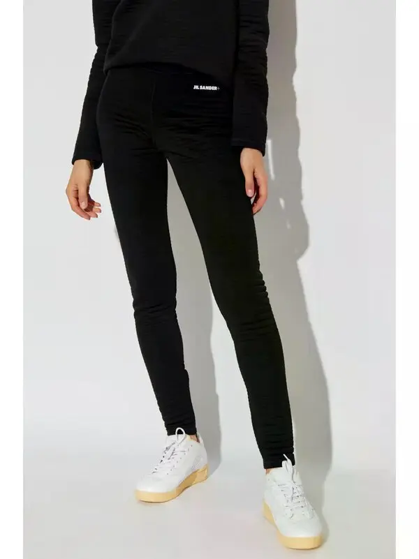 JIL SANDER Logo-patch Ribbed Leggings