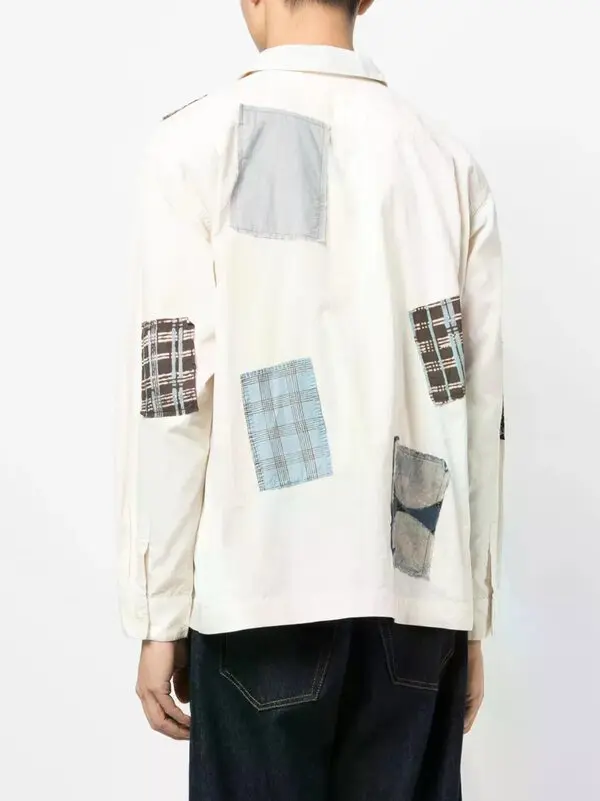 STORY MFG. Greetings Patchwork Cotton Shirt