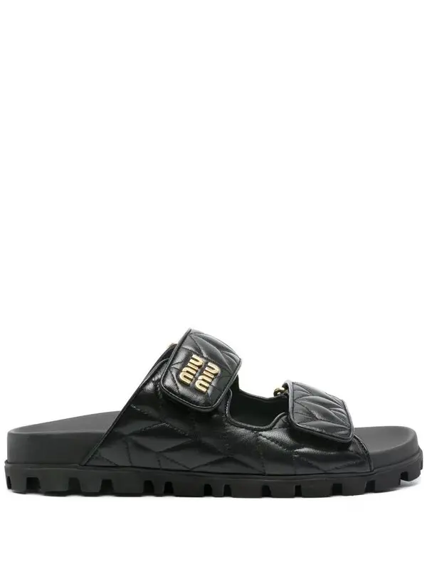 Miu Miu Matelassé Leather Sandals