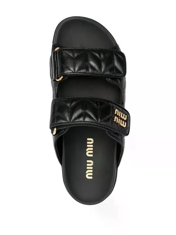 Miu Miu Matelassé Leather Sandals