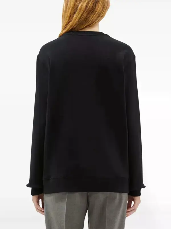 MSGM Logo-print Cotton Sweatshirt - Black