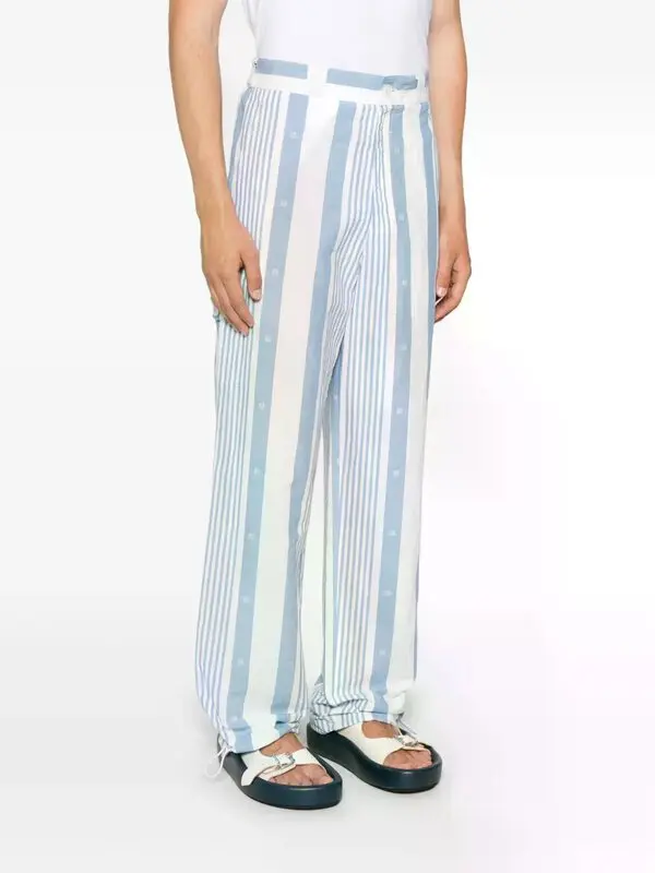 Givenchy 4g-striped Cotton-linen Trousers