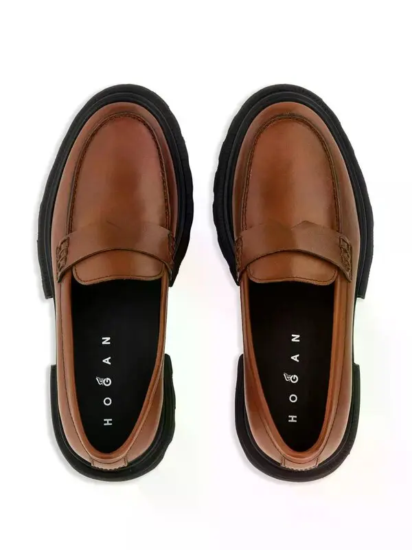 Hogan Chunky Leather Loafers