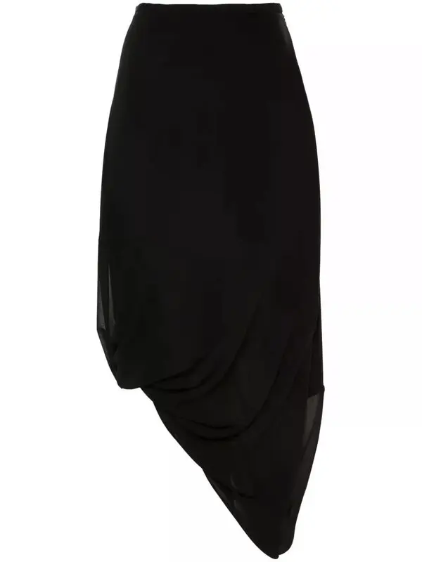 MAISON MARGIELA Asymmetric Draped Midi Skirt