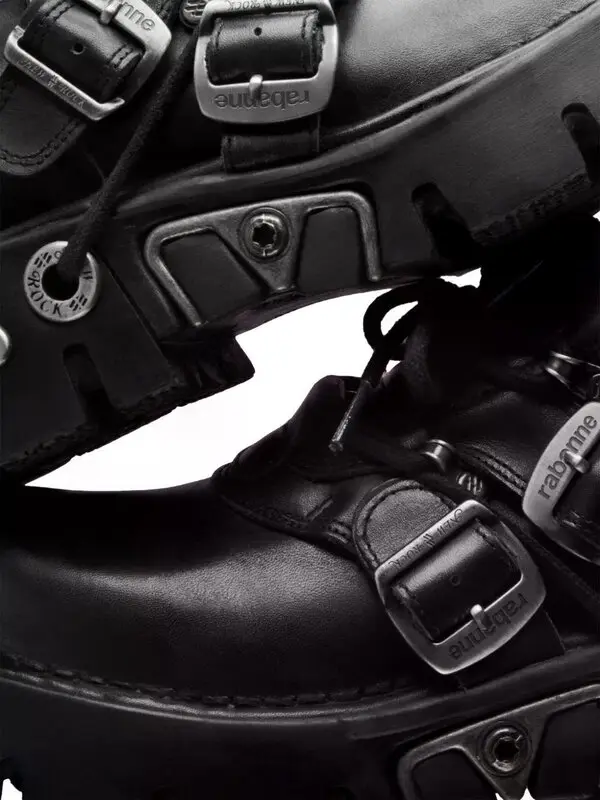 Rabanne X New Rock Leather Derby Shoes