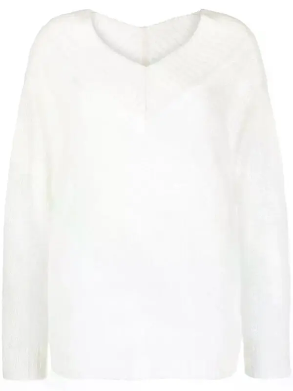 FORTE_FORTE Open-knit Mohair-blend Jumper - Neutrals