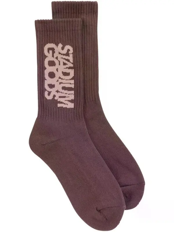 STADIUM GOODS Logo-print Crew Socks - Brown