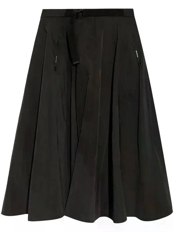 Moncler Logo-patch Belted-waist Skirt