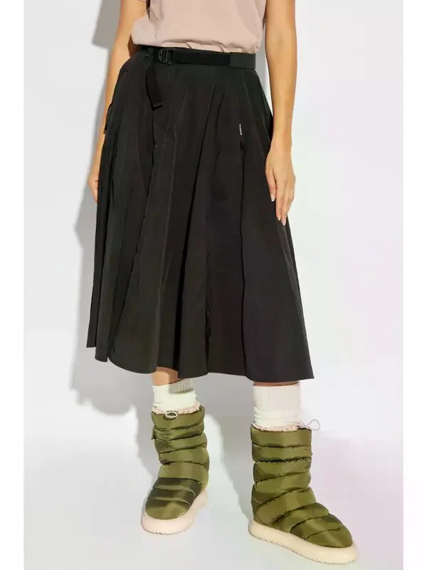 Moncler Logo-patch Belted-waist Skirt