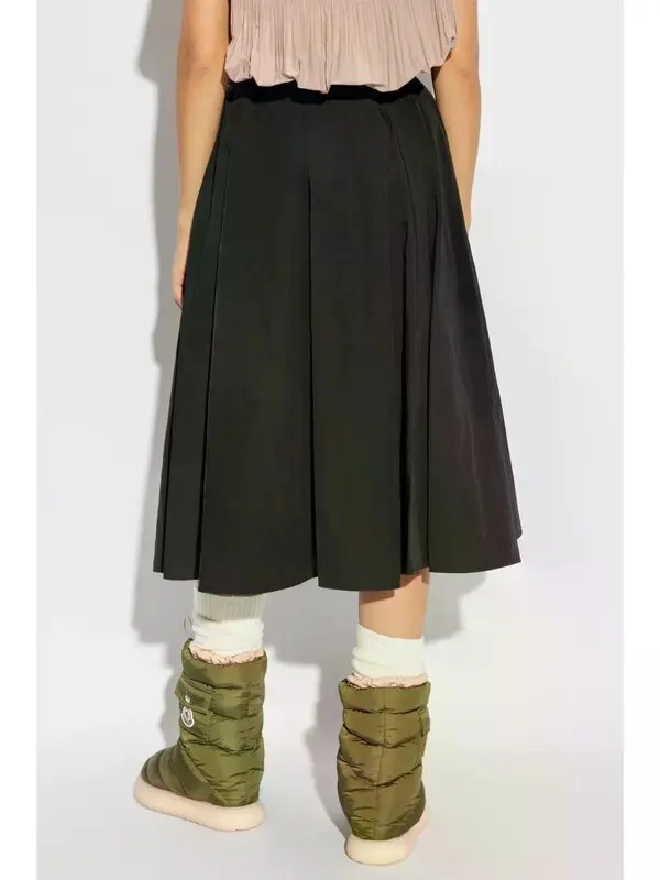 Moncler Logo-patch Belted-waist Skirt