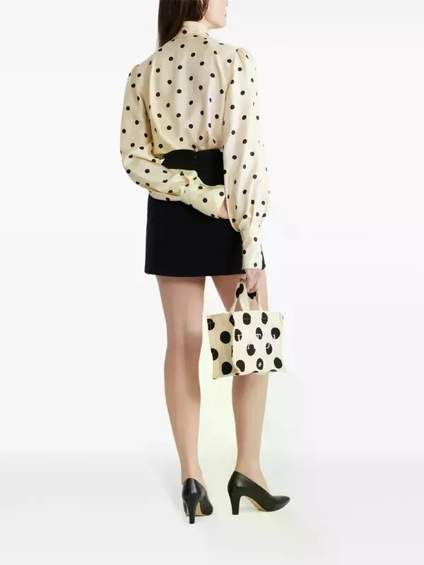 PATOU Lavallière Polka Dot Blouse