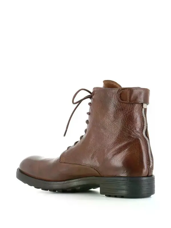 Officine Creative Grained Leather Ankle Boots