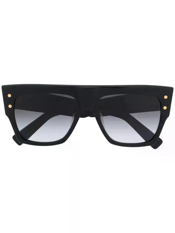 Balmain B-ii Square Frame Sunglasses - Black