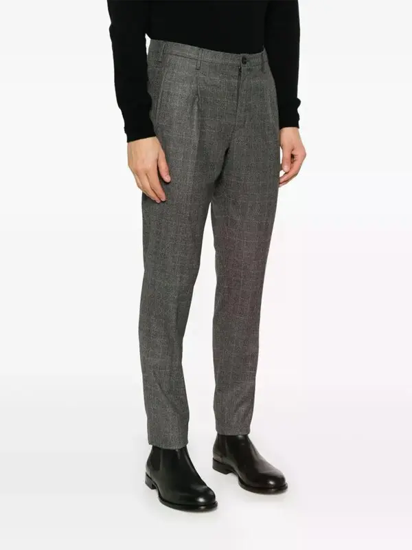 Incotex Checked Virgin Wool Trousers