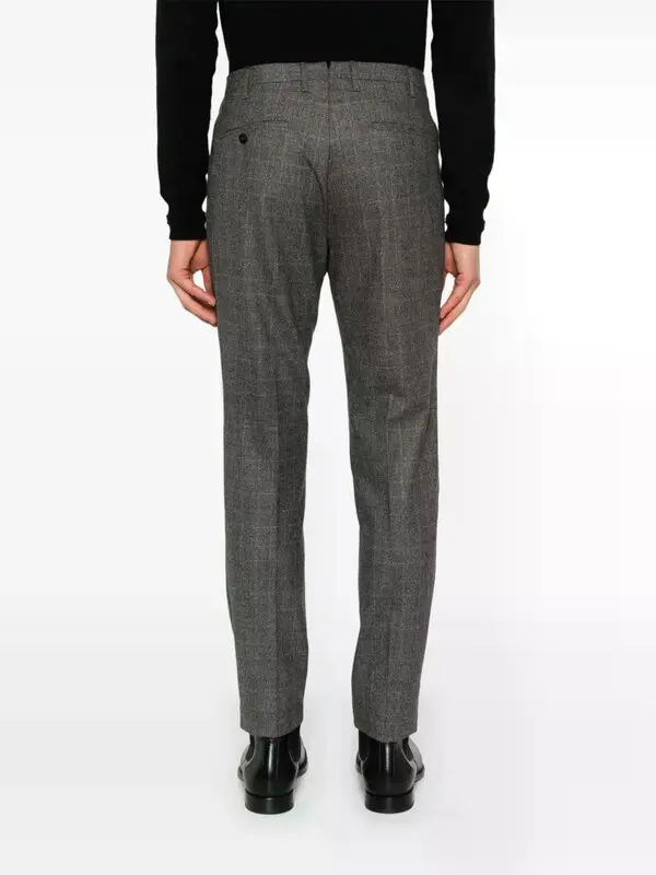 Incotex Checked Virgin Wool Trousers