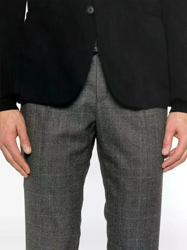 Incotex Checked Virgin Wool Trousers