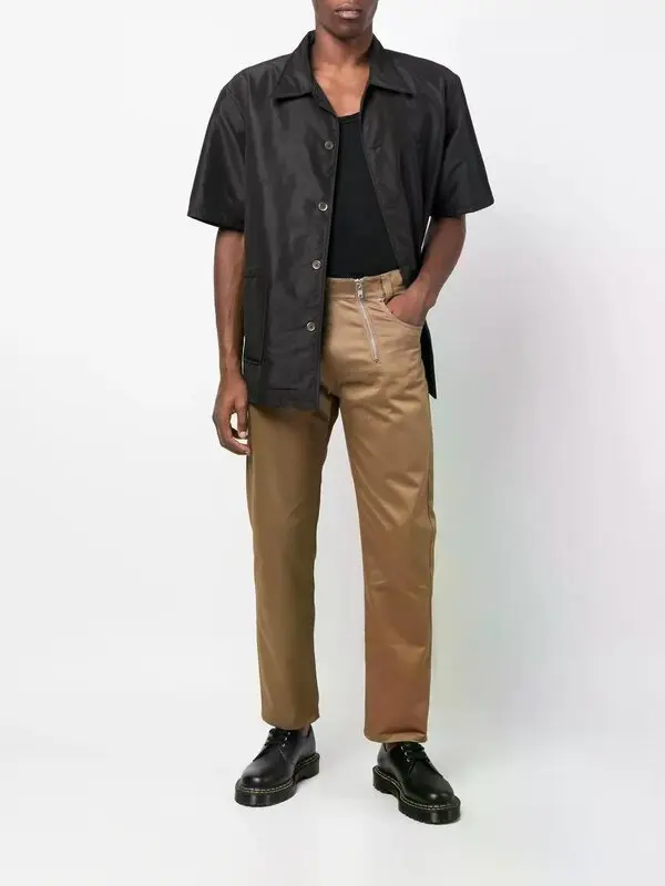 GMBH Double-zip Straight-leg Jeans