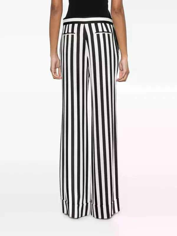 Moschino Striped Satin Palazzo Pants