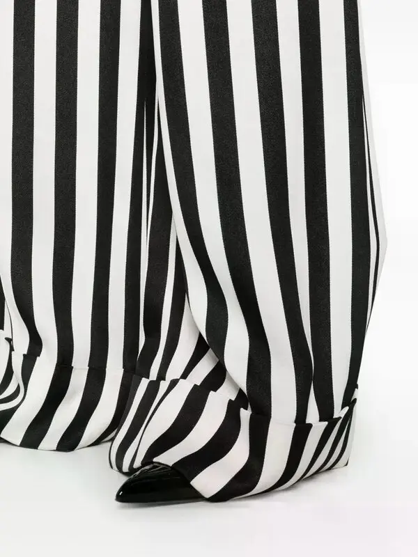 Moschino Striped Satin Palazzo Pants