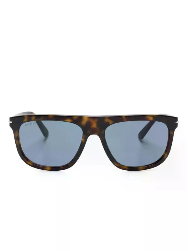 Gucci Tortoiseshell Wayfarer-frame Sunglasses - Brown