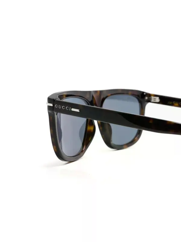 Gucci Tortoiseshell Wayfarer-frame Sunglasses - Brown