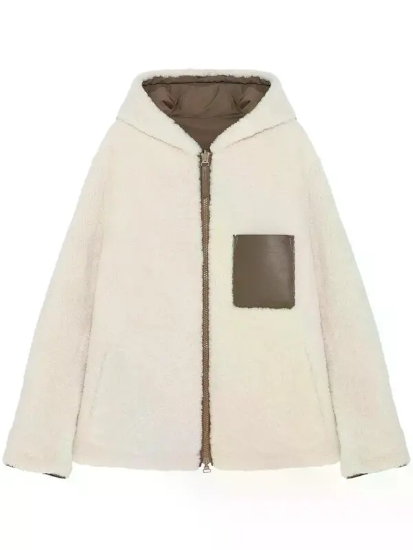 YVES SALOMON Reversible Shearling Hooded Jacket