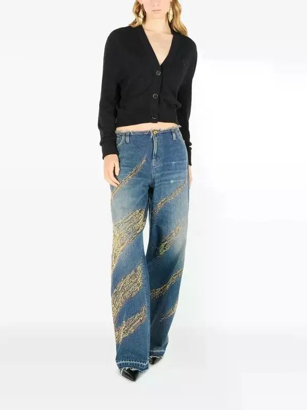 Roberto Cavalli Cropped Button-up Cardigan