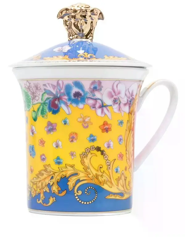 Versace X Rosenthal Primavera Porcelain Mug - Blue